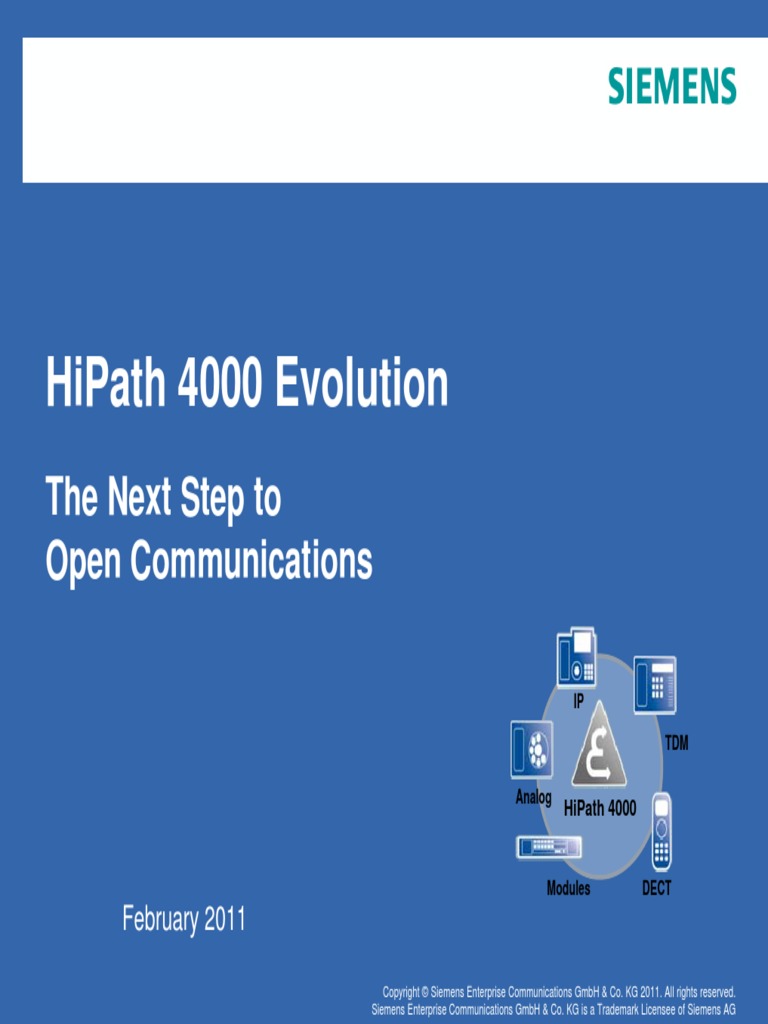 HiPath 4000 V6 Customer Presentation Evolution | PDF | Data Center ...