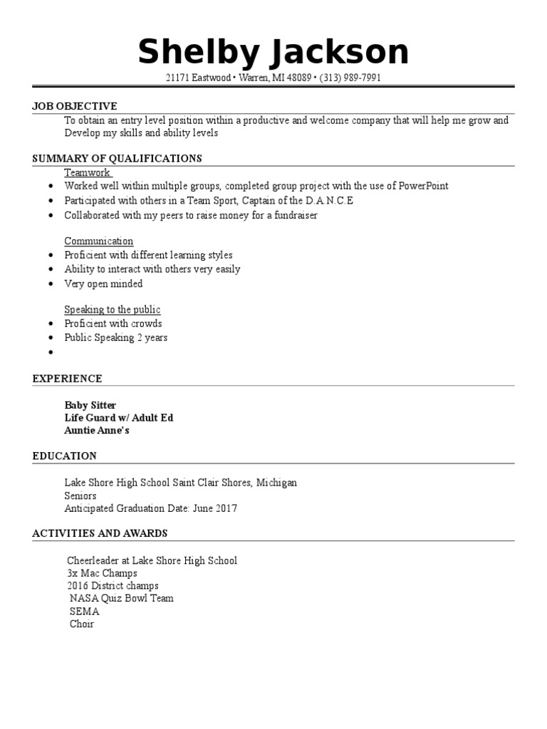 Resume Template Format New | PDF