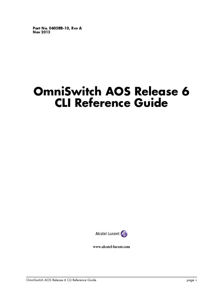 OmniSwitch AOS Release 6 CLI Reference Guide | PDF | Command Line Interface | Timer