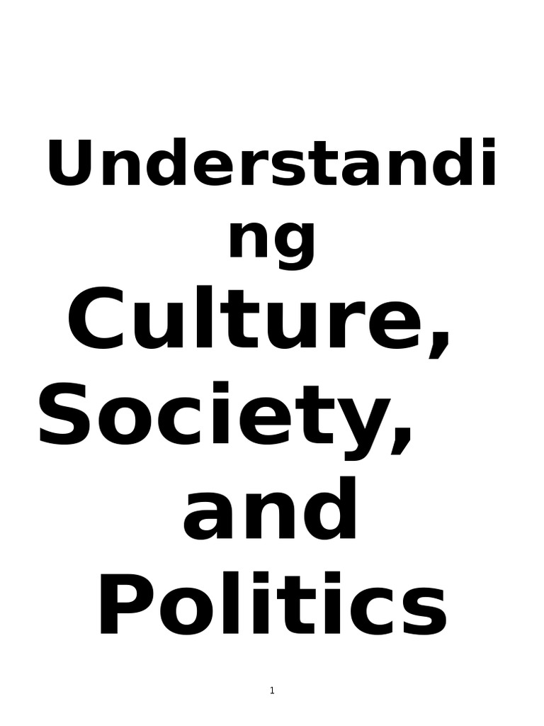UCSP Handouts | PDF | Anthropology | Socialization