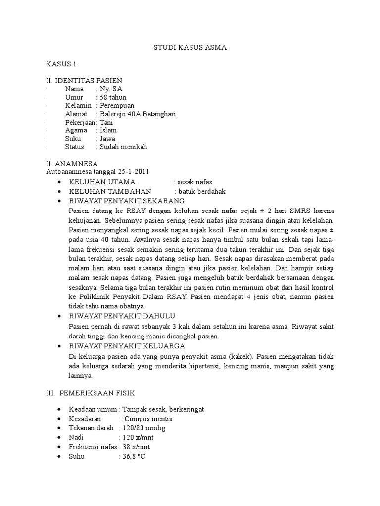 Studi Kasus Asma | PDF