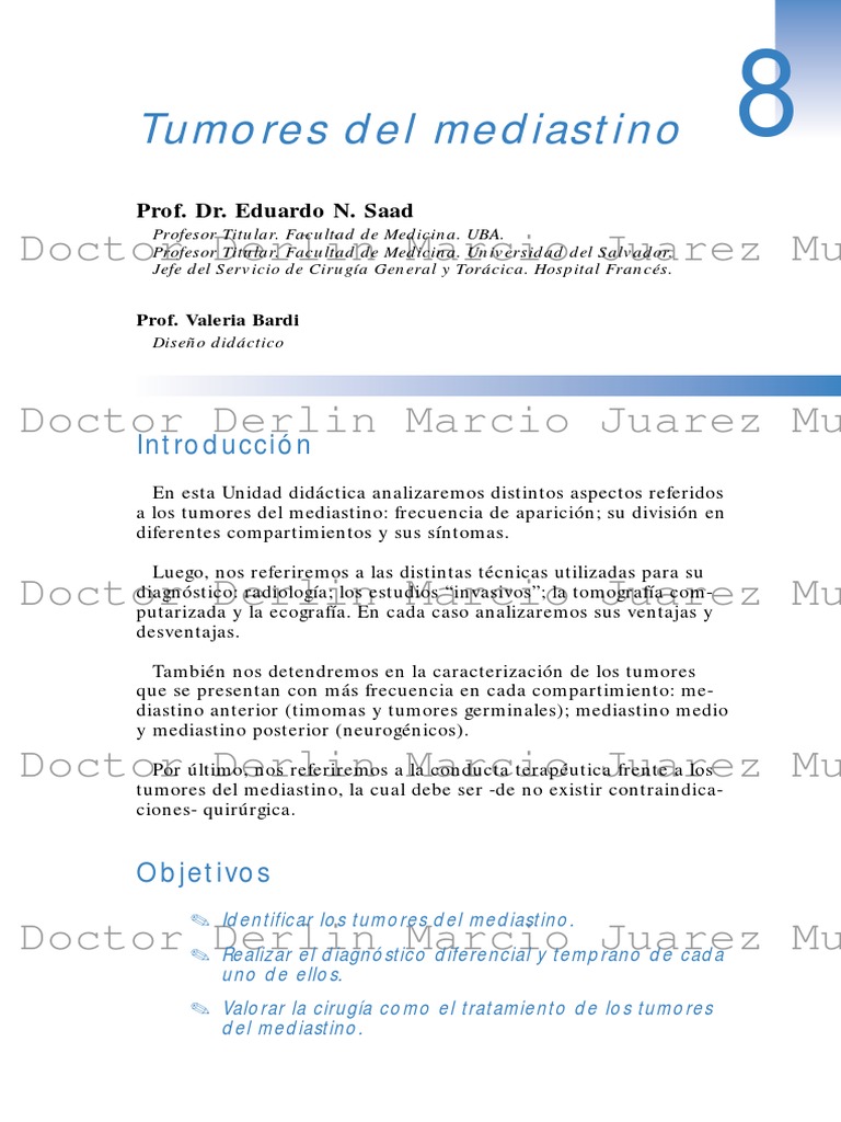 Tumores de Mediastino | PDF | Metástasis | Cáncer