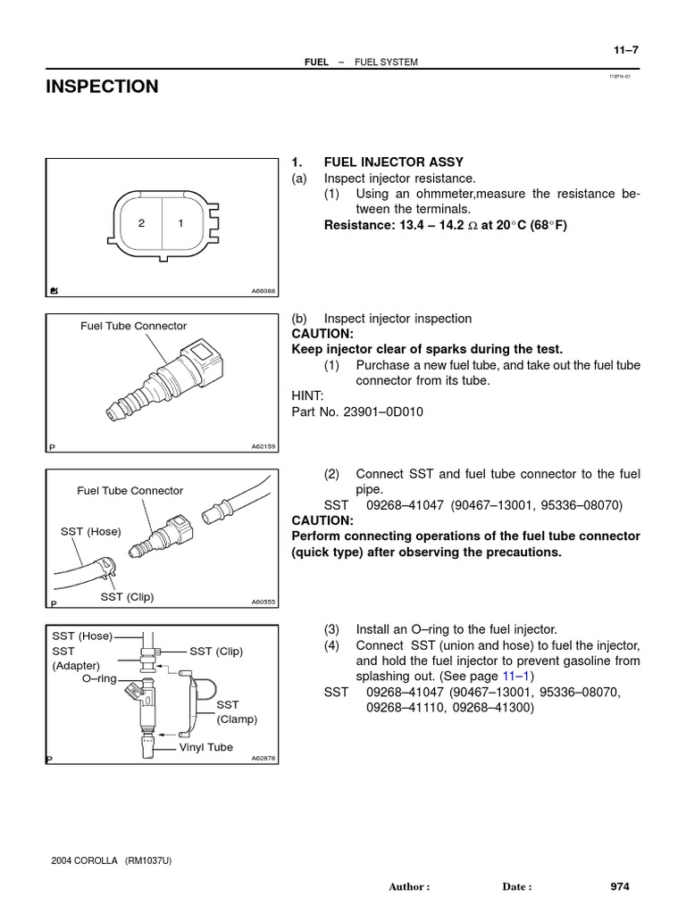 Inspection o Fuel Injector | PDF