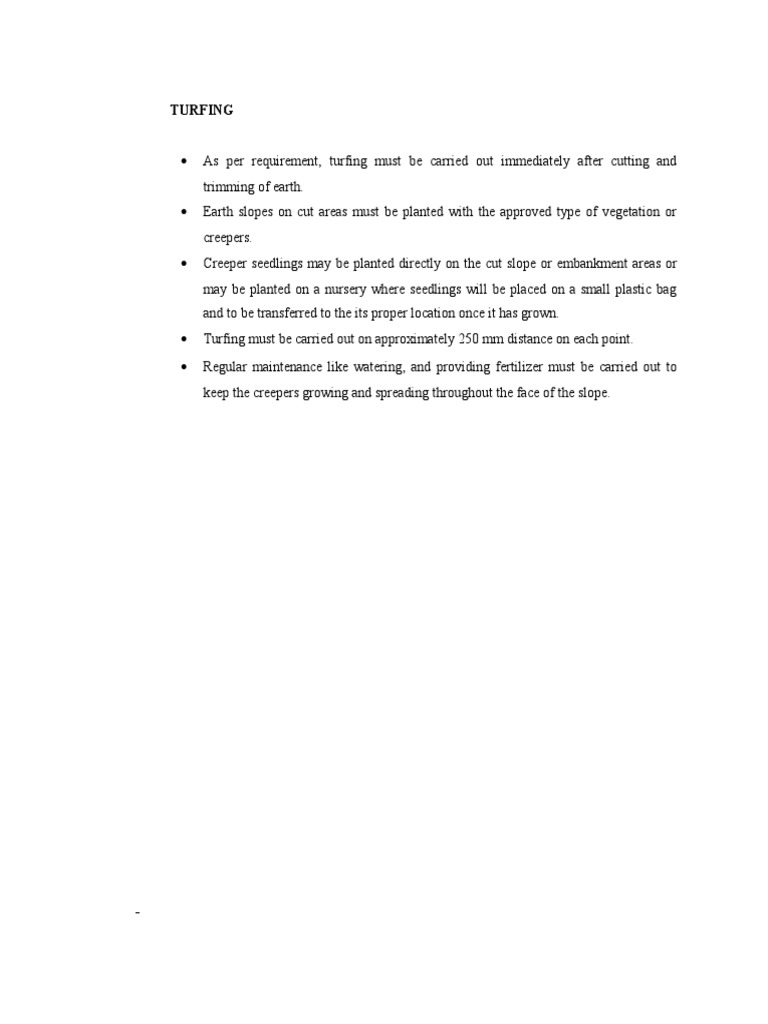 Slope Turfing Guidelines | PDF