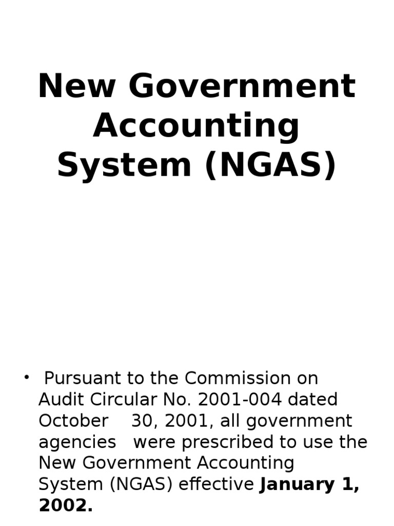 New Government Accounting System Ngas Pdf Financial Statement