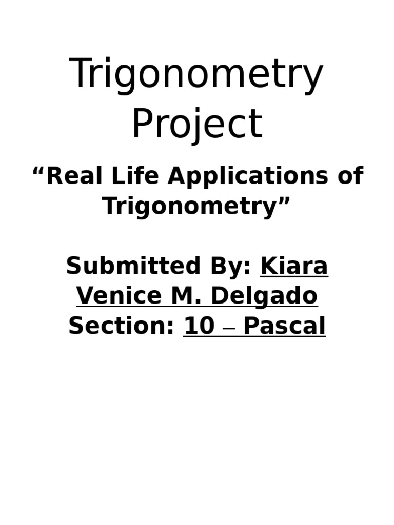 Trigonometry Project | PDF | Trigonometric Functions | Sine