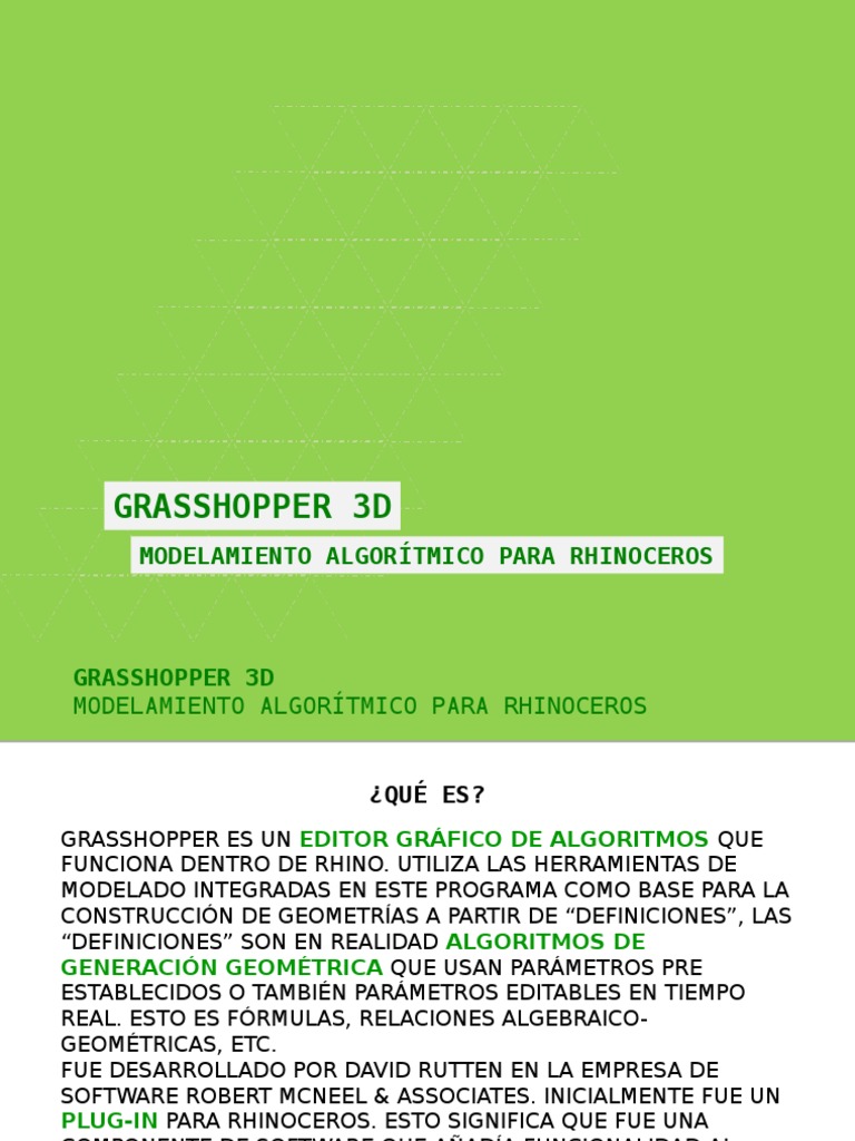 Introducción a Grasshopper 3D | PDF | Diseño asistido por ordenador ...