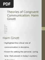 Theories of Congruent Communication (Haim Ginott) | PDF | Action ...