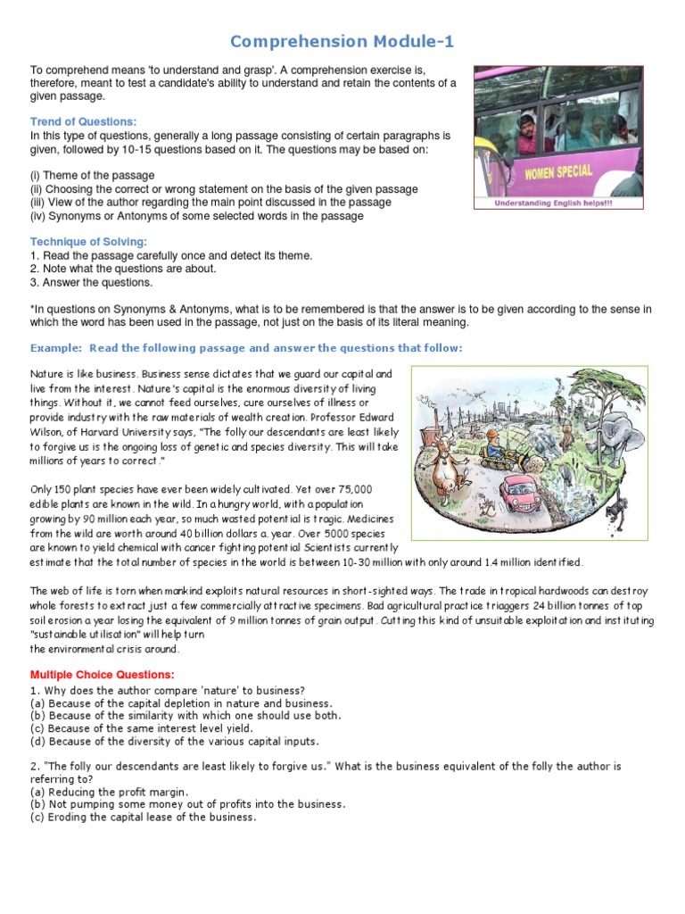 AptitudeModule1 Comprehension PDF | PDF