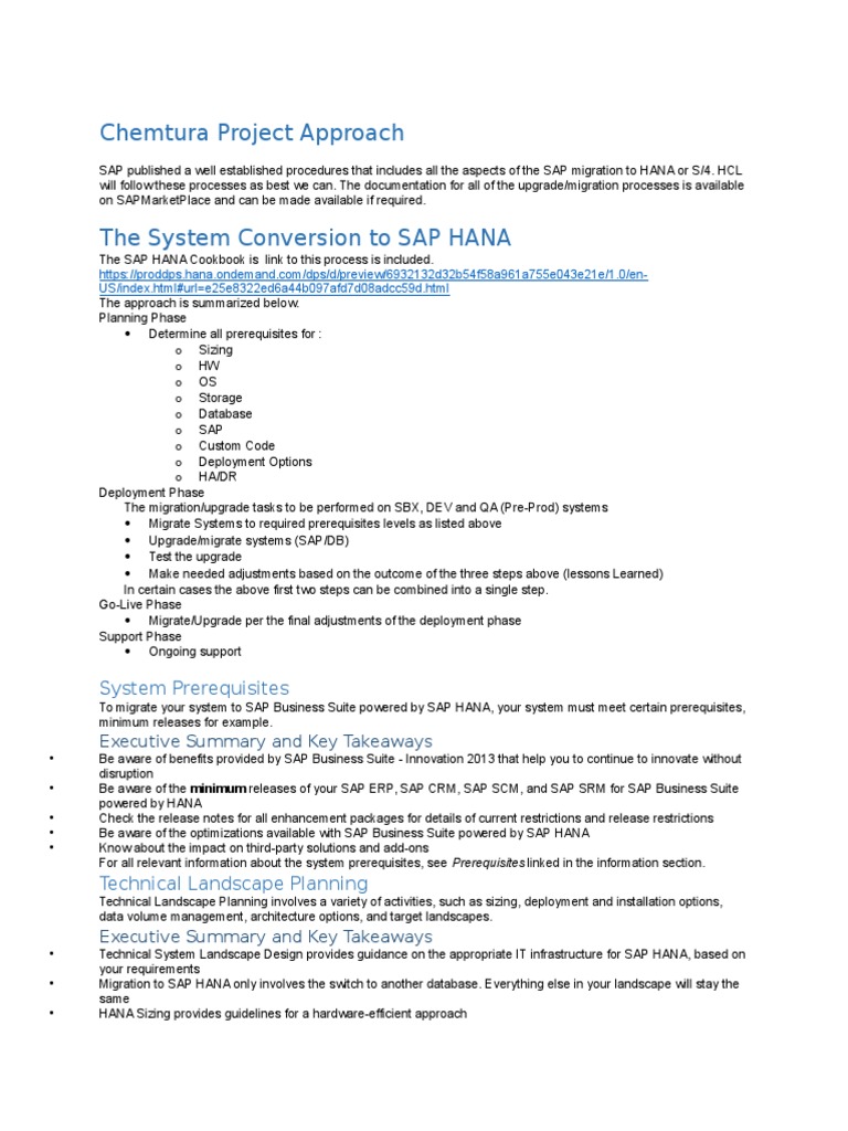The System Conversion To SAP S4HANA | PDF | Cloud Computing | Sap Se