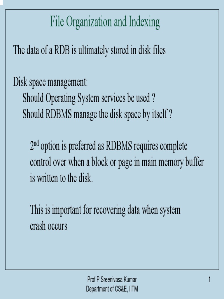 5 Data Storage and Indexing | PDF | Database Index | Disk Storage
