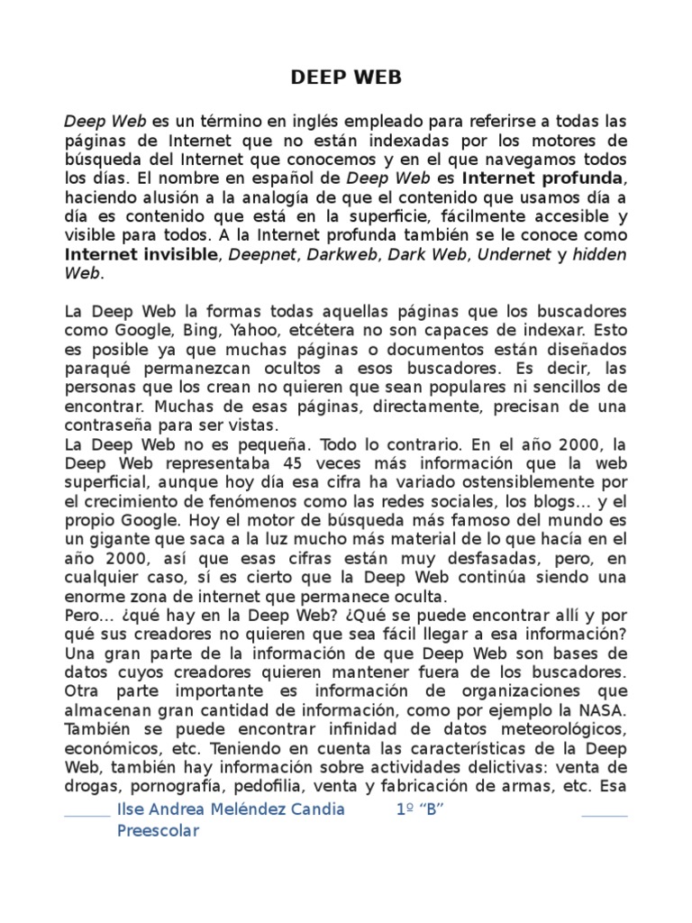 Deep Web | PDF | Internet | Red mundial