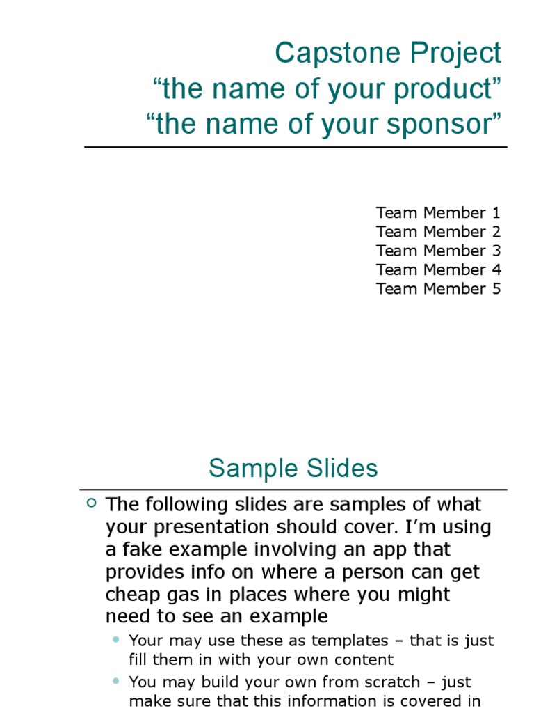 Sample Slides - Final Project | PDF