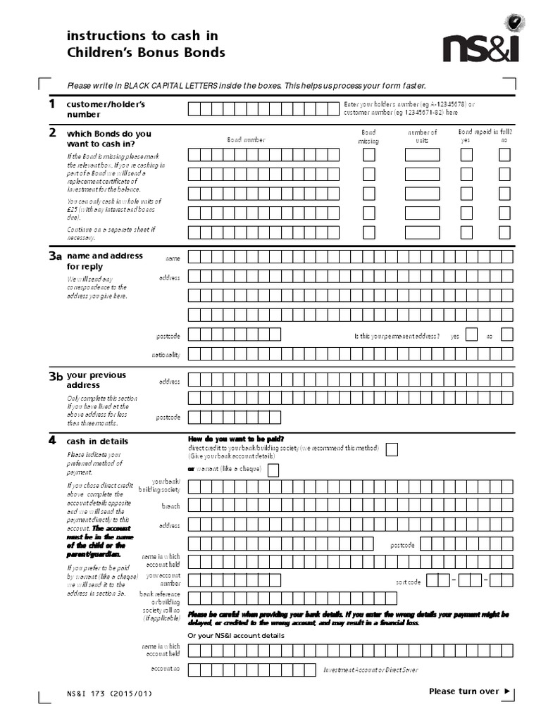 Cashing in Children's Bonus Bonds Guide | PDF | Bonds (Finance) | Cheque