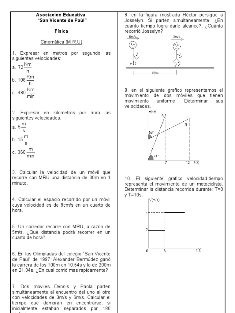 Cinematica MRU II | PDF