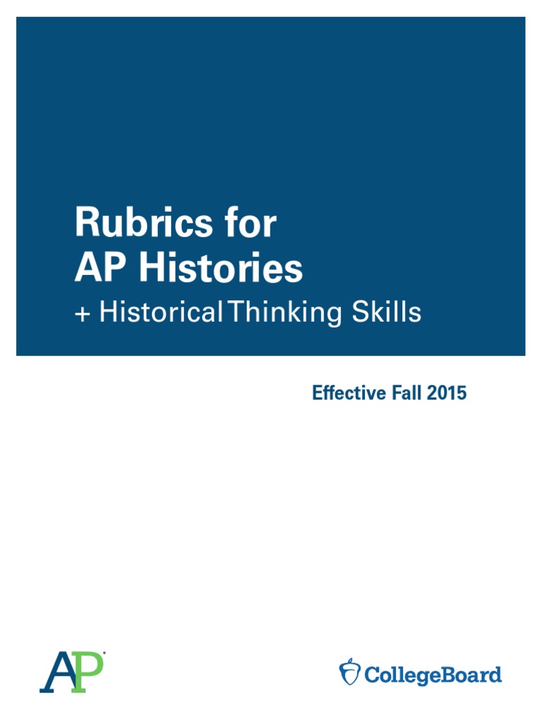 AP History Rubrics Update | PDF | Rubric (Academic) | Evaluation