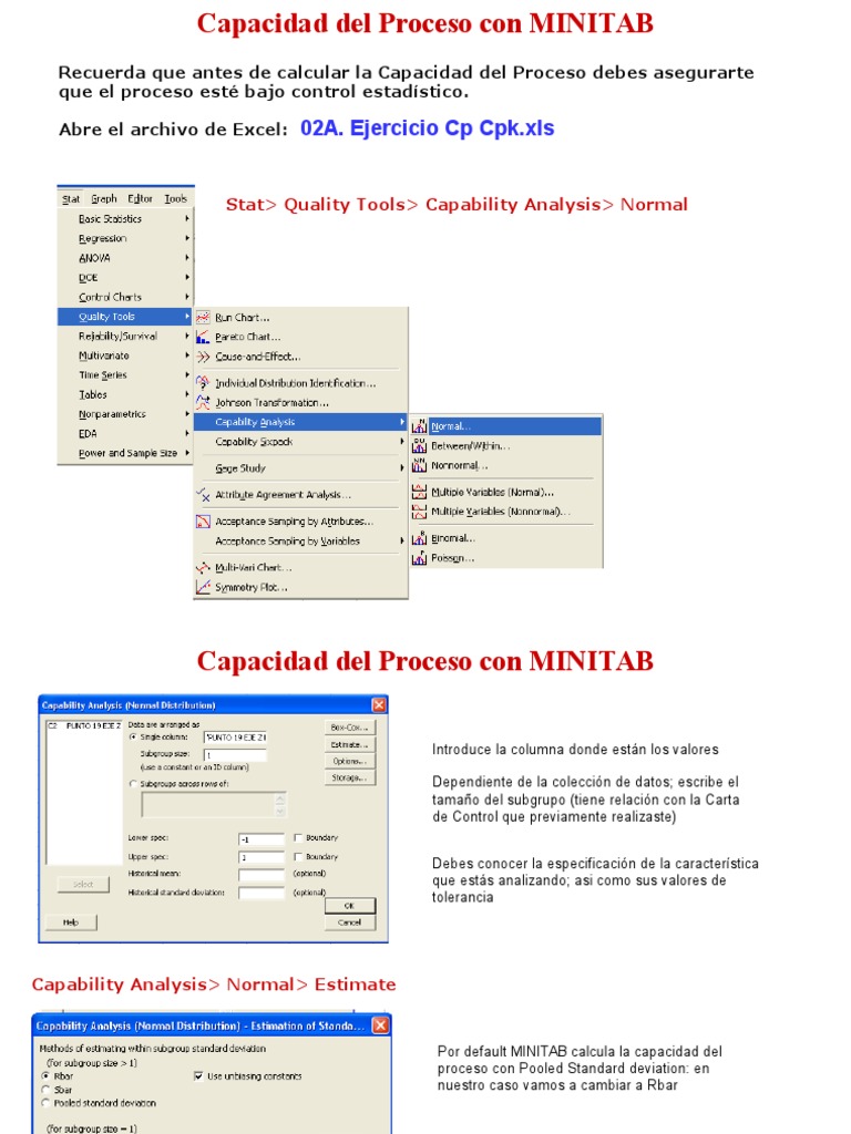 Minitab CP CPK | PDF | Industrias | Gestión del cambio