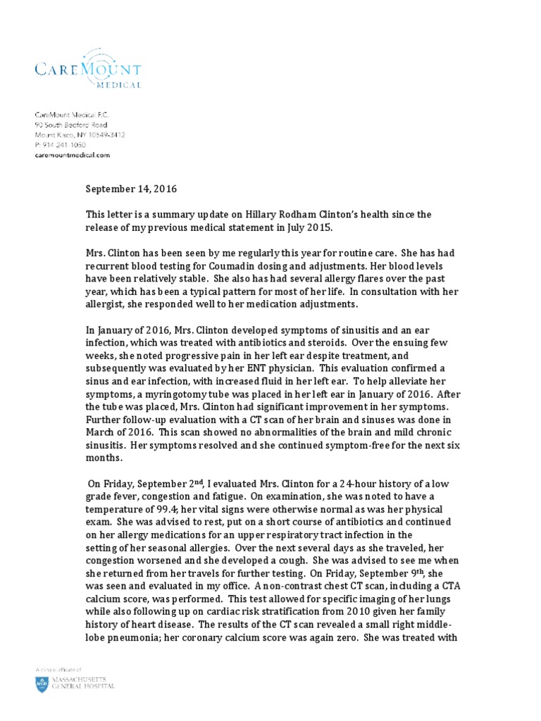 HRC Physician Letter | PDF