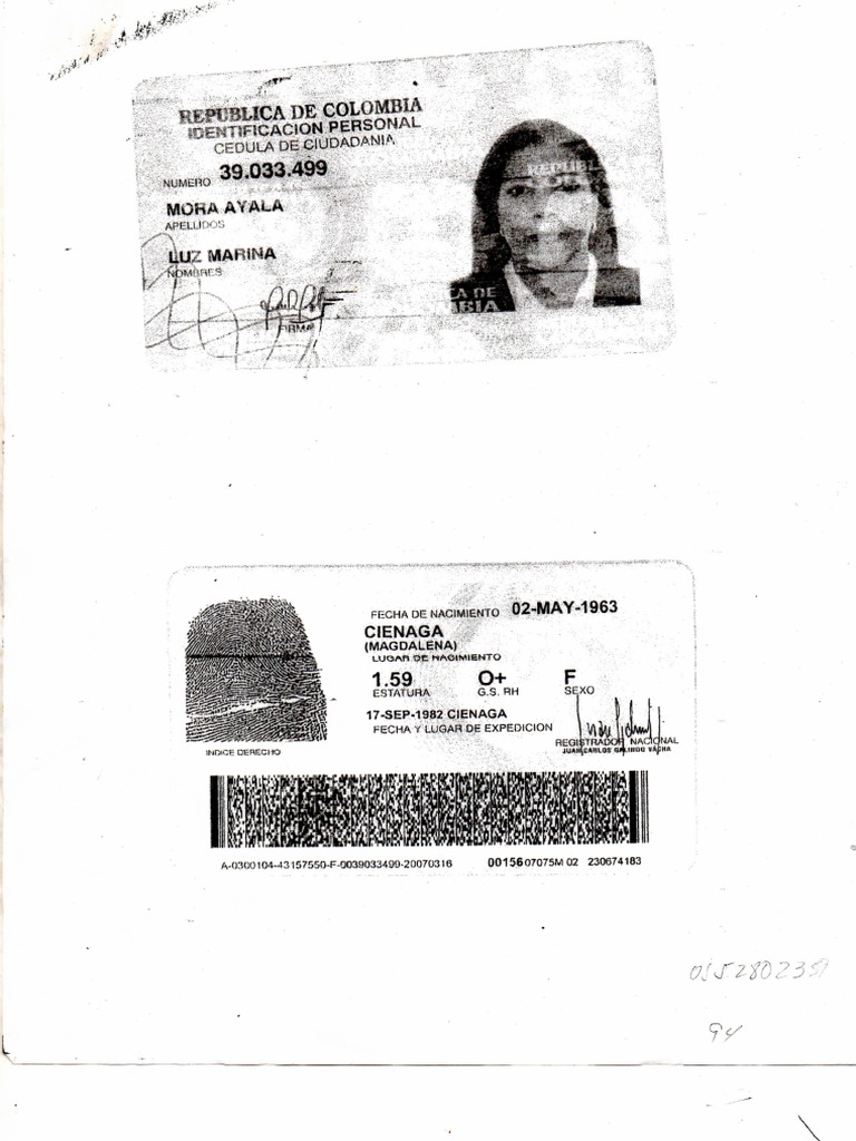 Cedula Luz Marina PDF | PDF