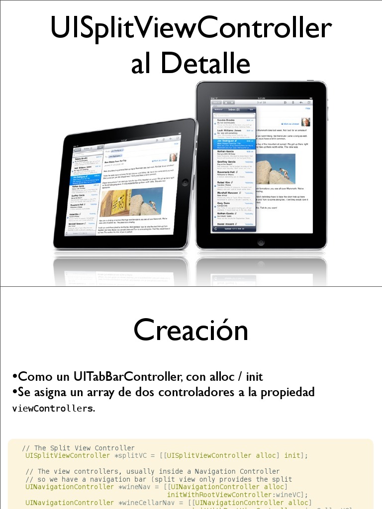 Uisplitviewcontroller Al Detalle | PDF | Computers | Technology & Engineering