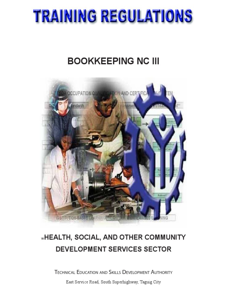 Bookkeeping NC Iii: Health, Social, and Other Community Development Services Sector | PDF