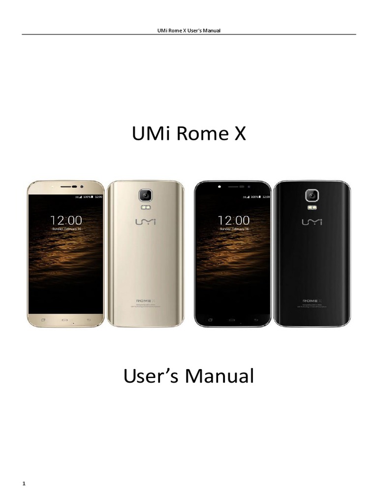 UMi Rome X User Manual Guide | PDF | Wi Fi | Web Browser