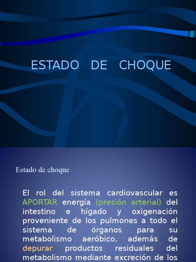 1.estado de Choque | PDF | Vena | Choque (circulatorio)