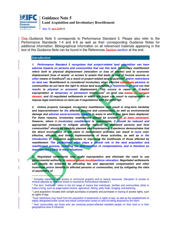 Guidance Note 5 - REV - 0 - Tracked Changes | PDF | Eminent Domain ...