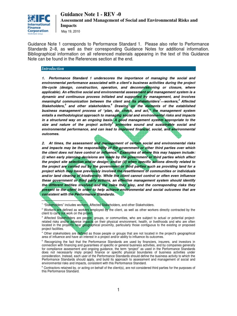 Guidance Note 1 - REV - 0 - Clean | PDF | Risk | Risk Assessment