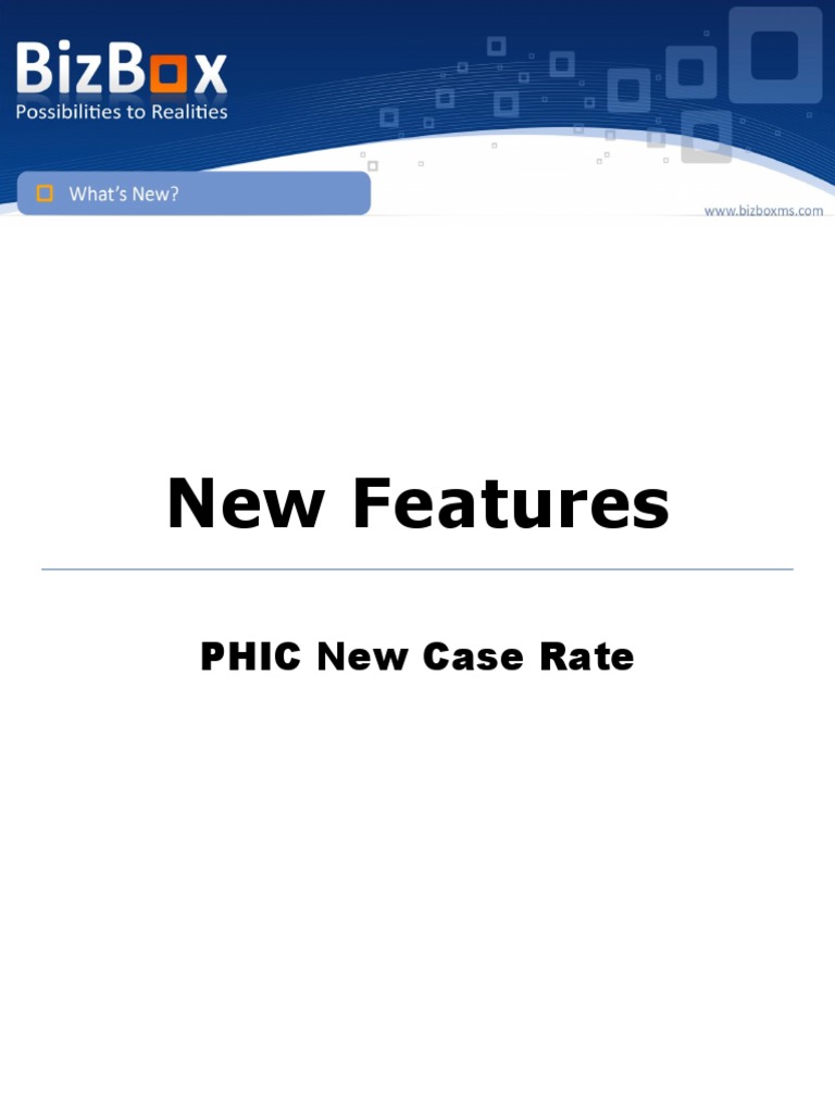 What's New Feature - PHIC New Case Rate v2 | PDF | International ...