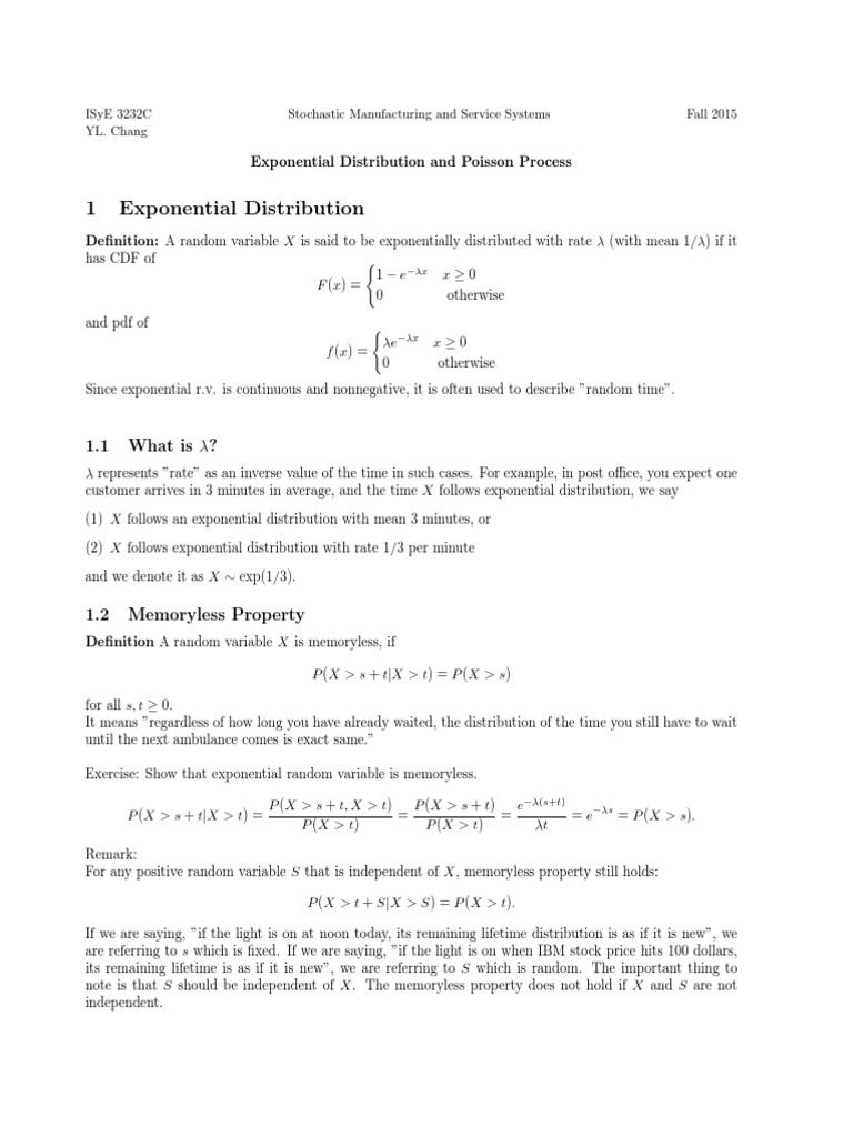 Poisson Process PDF | PDF | Poisson Distribution | Teaching Mathematics
