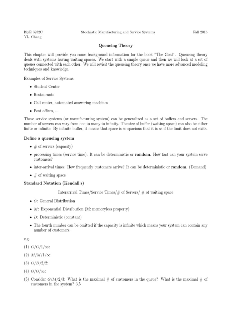 Queueing Theory and Performance Measures | PDF | Applied Mathematics | Statistical Theory