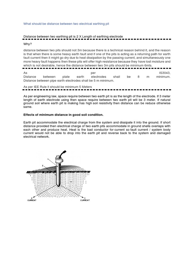 Distance Between Two Earth Electrode | PDF | Soil | Nature Distance Between Two Earth Electrode | PDF | Soil | Nature