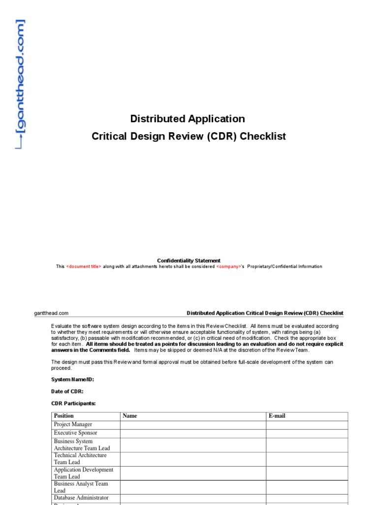 Software Design Review Checklist | PDF | Object (Computer Science ...