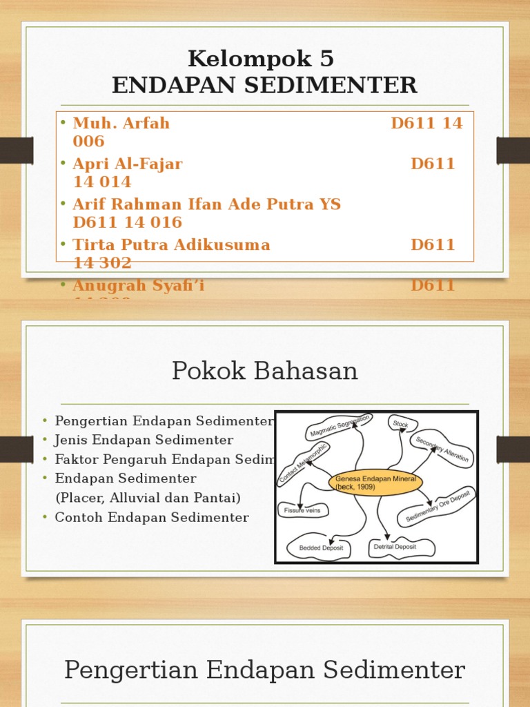 Kelompok 5 ENDAPAN SEDIMENTER | PDF