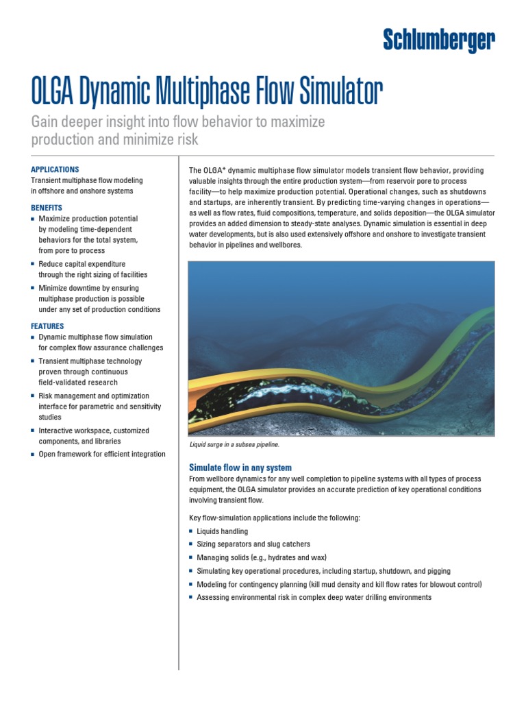 Olga Dynamic Multiphase Flow Simulator | PDF | Simulation | Pipeline ...