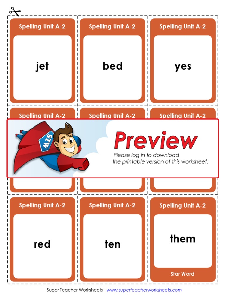 Spelling Flash Cards Grade1 A2 | PDF