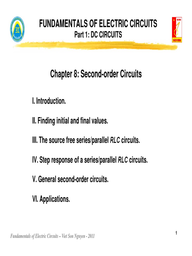 Initial Values in Second-Order Circuits | PDF | Analog Circuits ...