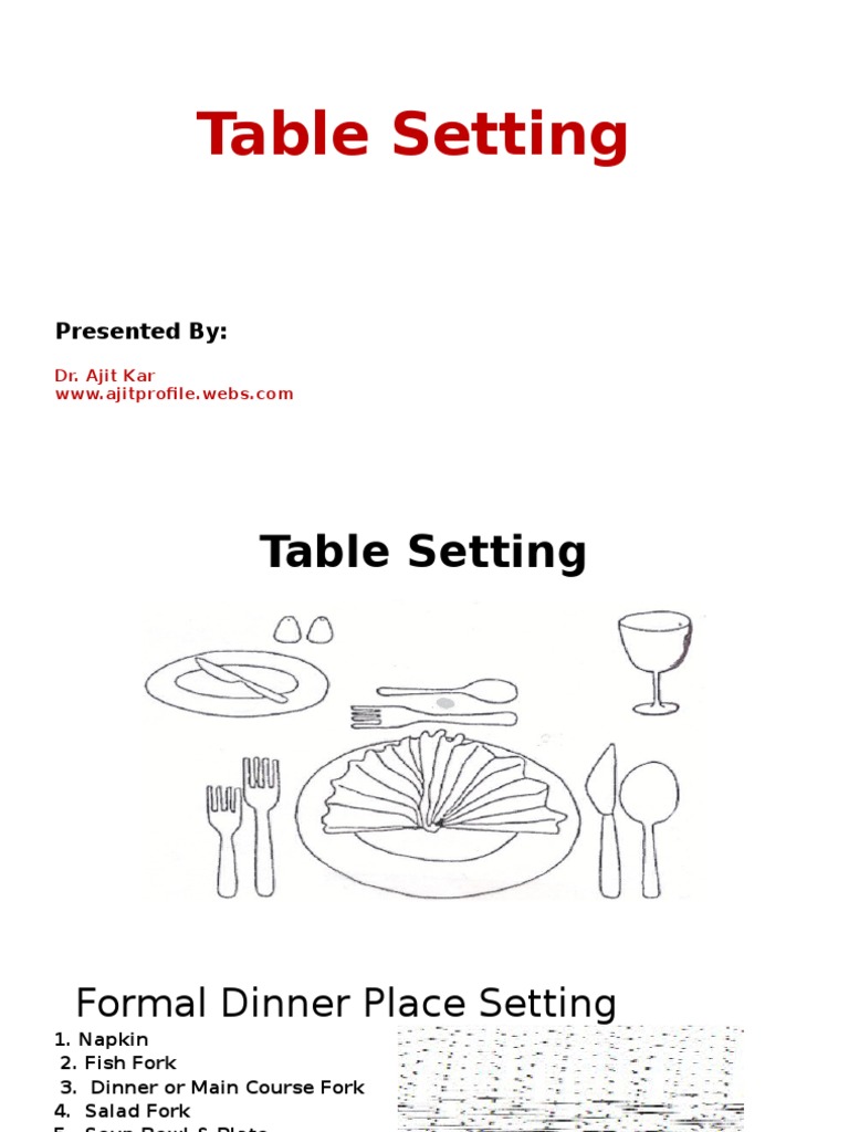 Table Setting | PDF