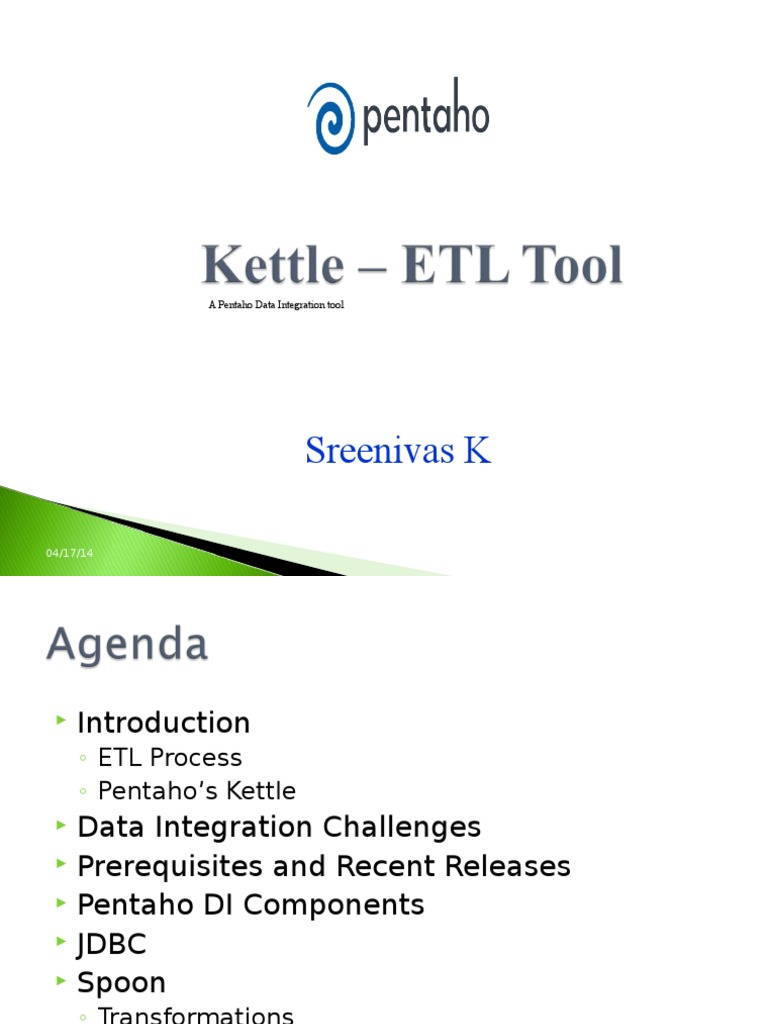 Kettle ETL Tool | PDF | Data Warehouse | System Software