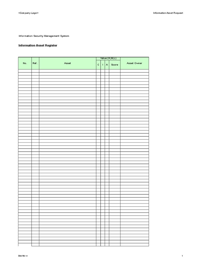 Information Asset Register Guide | PDF