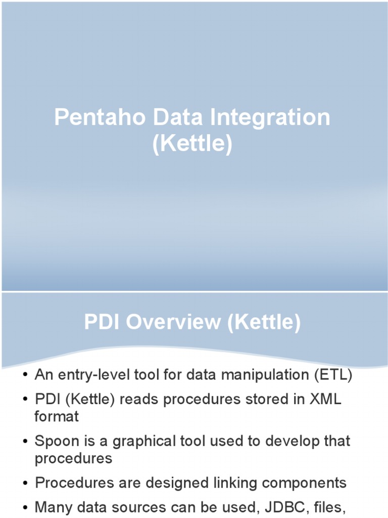Pentaho Kettle Pdi Eng | PDF