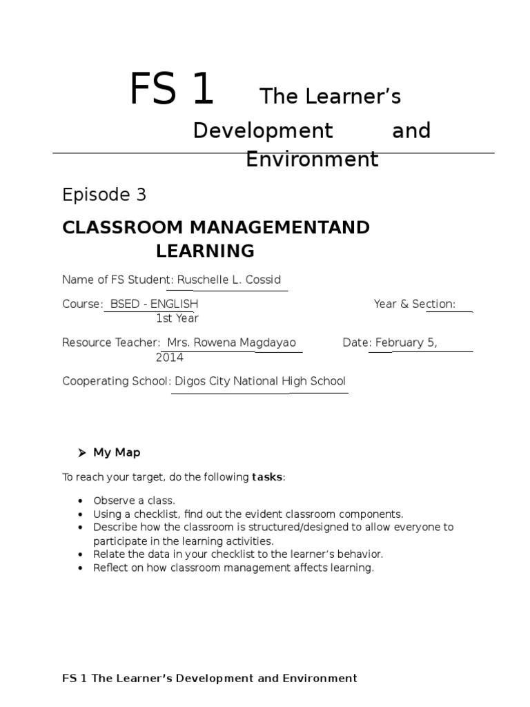 Episode 3 | PDF | Classroom | Classroom Management