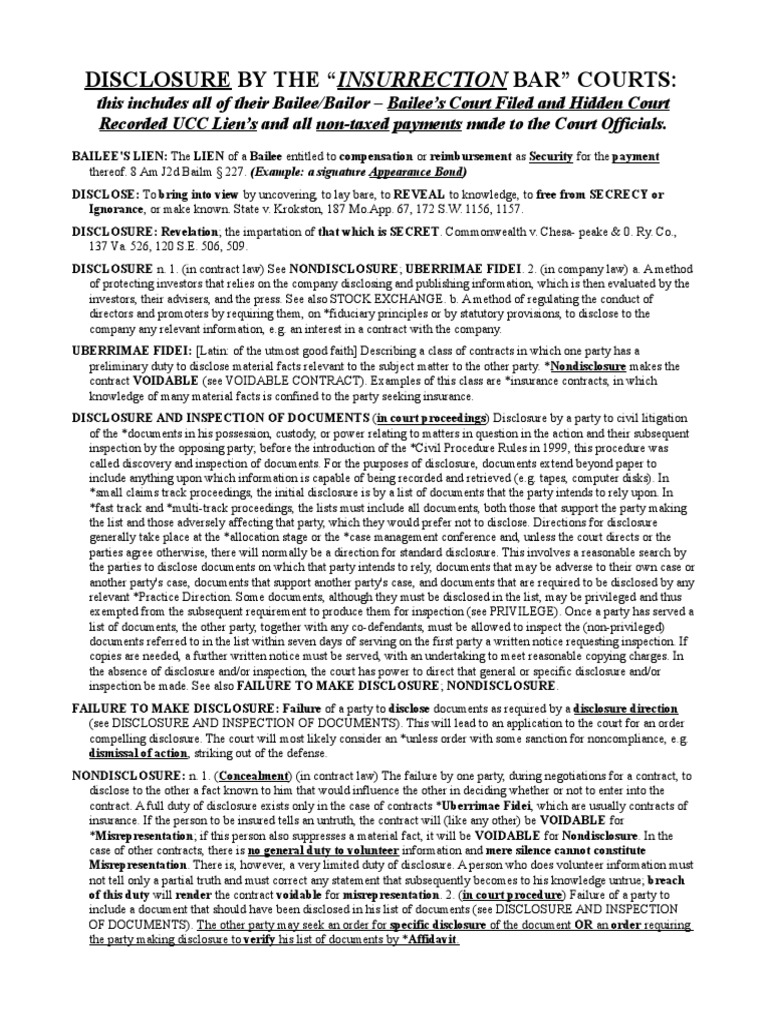 Disclosure by The Courts | PDF | Breach Of Contract | Contractual Term