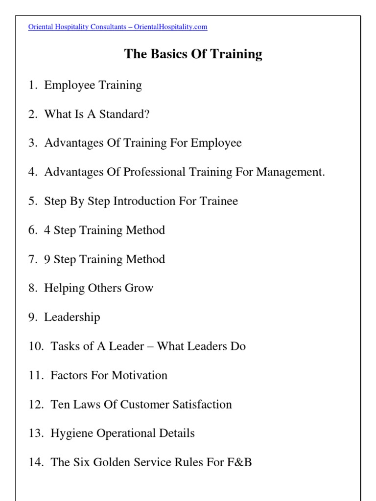 The Basics of Training | PDF | Menu | Foods