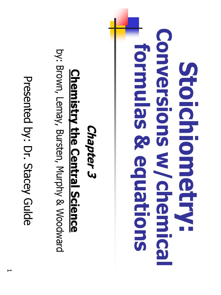 Chapter 03 Slides | PDF | Mole (Unit) | Stoichiometry