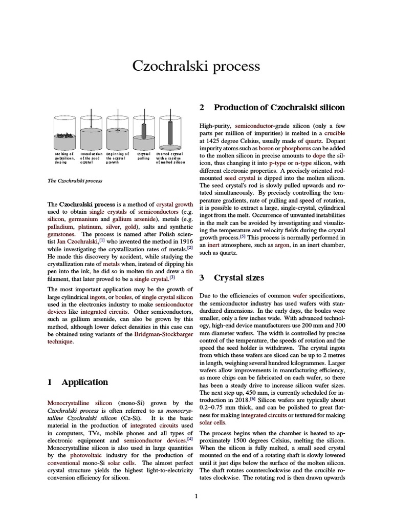 Czochralski Process | Download Free PDF | Semiconductors ...