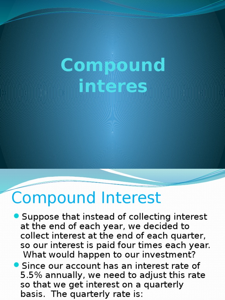 Compound Interes | PDF | Compound Interest | Interest