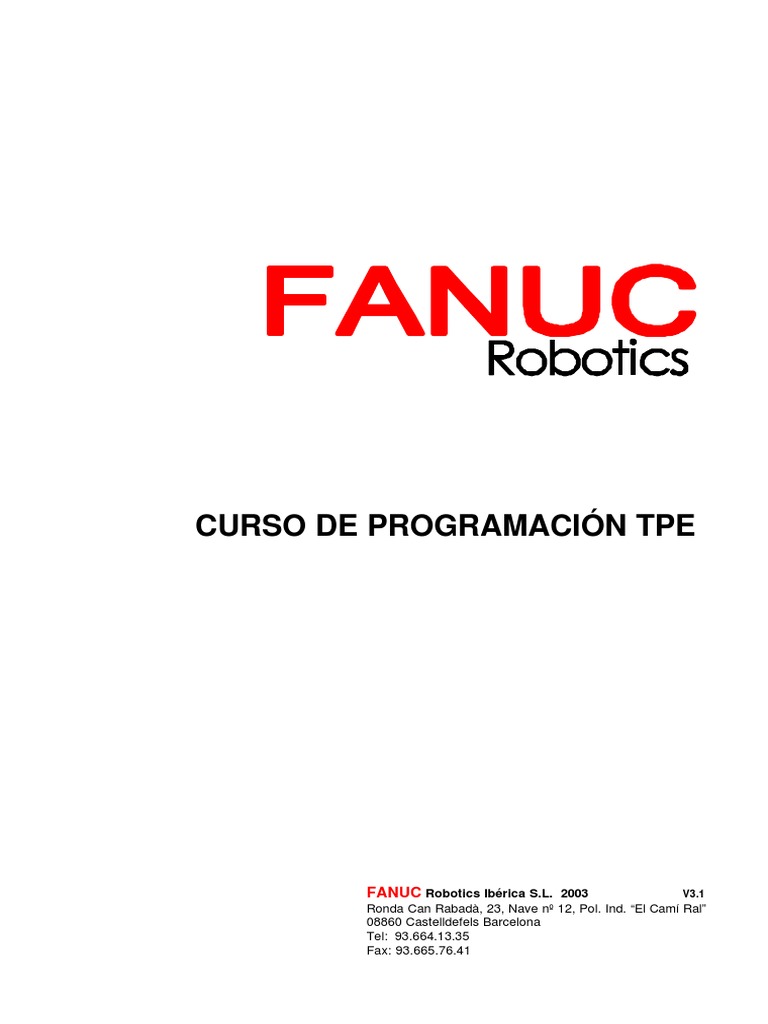 Fanuc Robot Curso de Programacion Tpe PDF | PDF | Programa de ...
