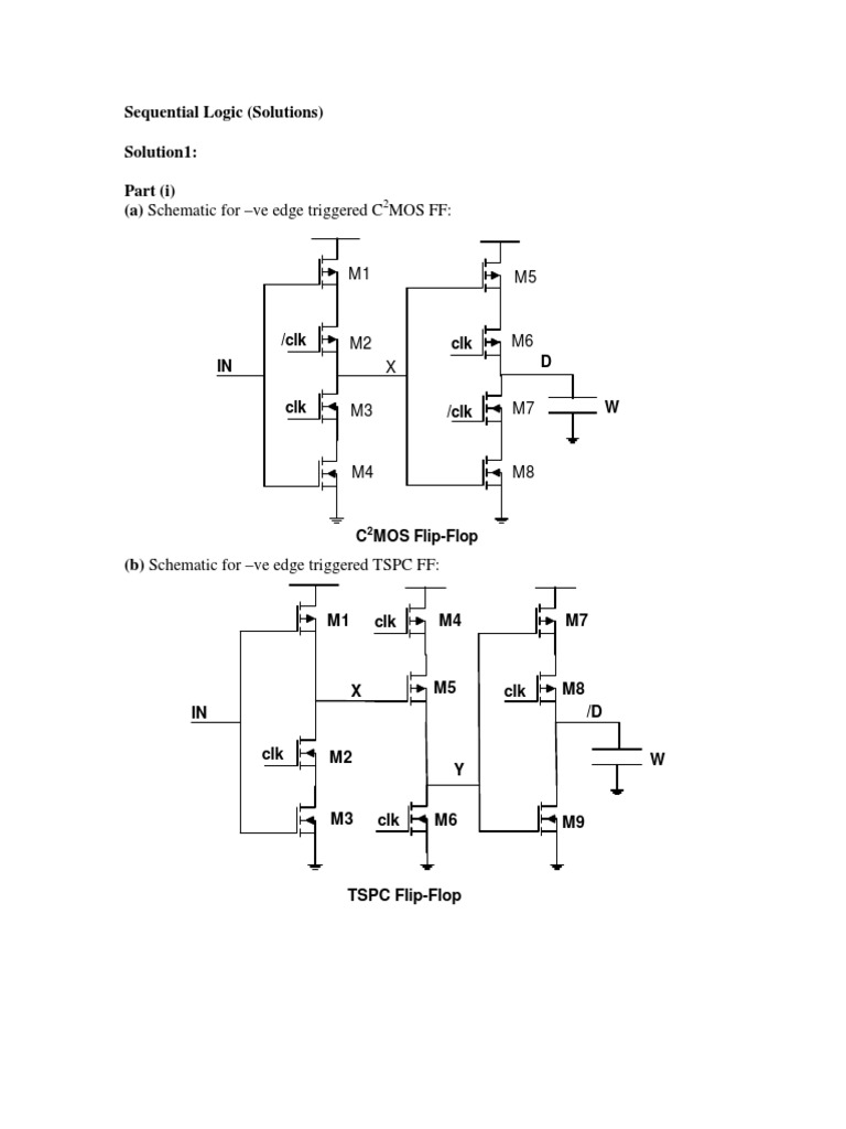 Transistor Sizing - TSPC and C2MOS | PDF | Logic Gate | Digital Technology
